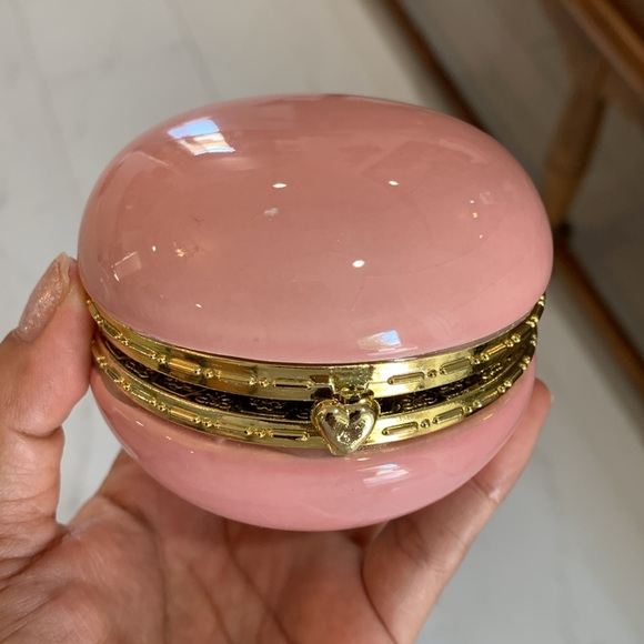 Other | Vintage Soft Pink Ceramic Jewelry Box | Poshmark